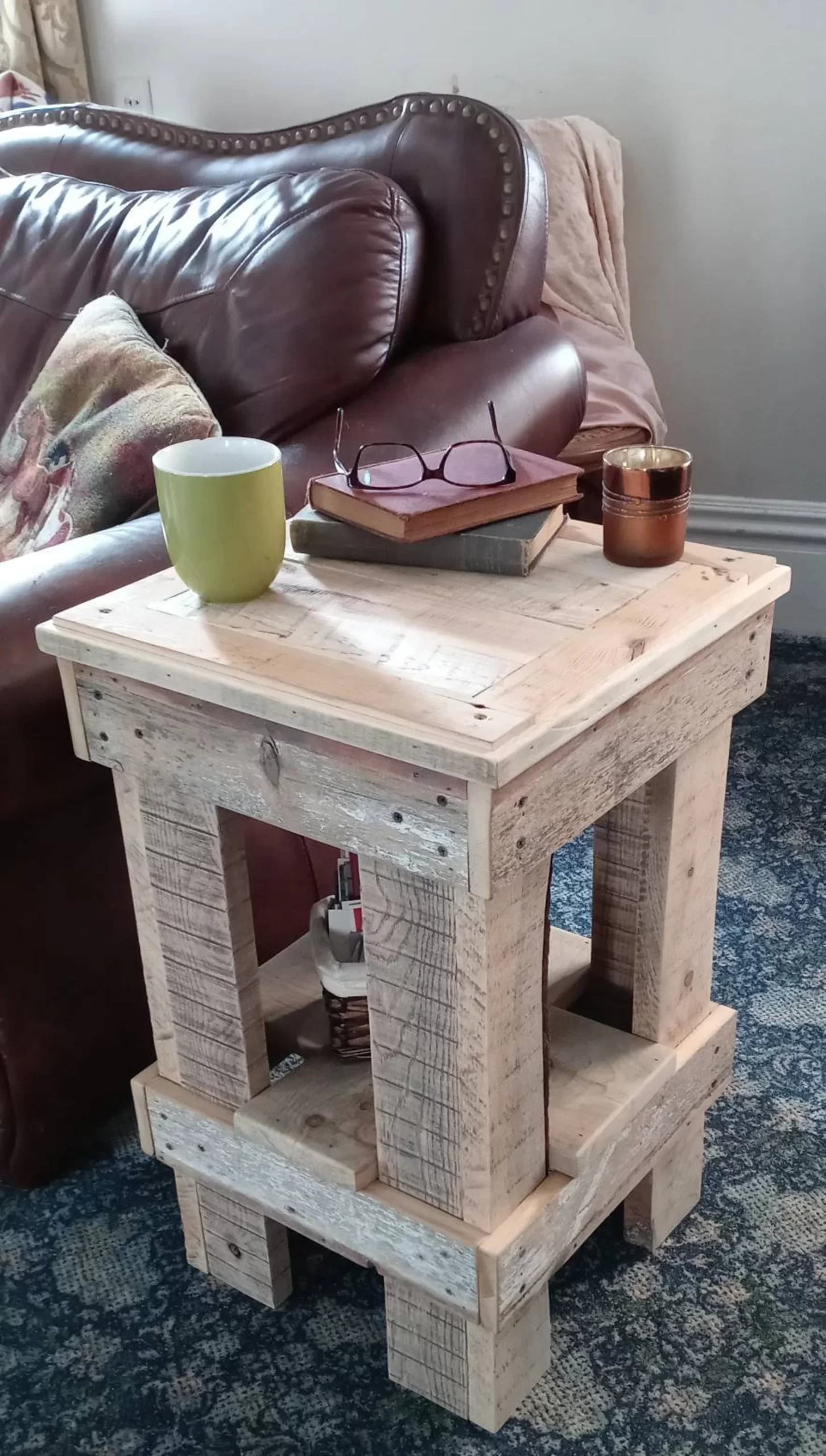 Reclaimed Wood End Table Del Hutson Designs Reclaimed Solid Wood